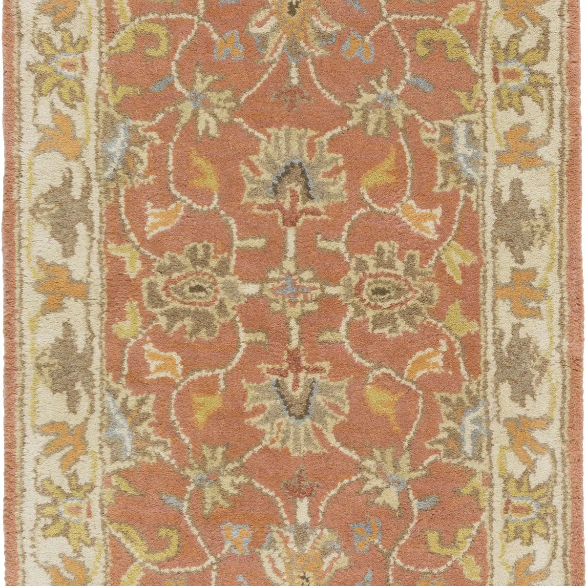 Caesar Hand-Tufted Wool Rug - Medium Brown/Dusty Sage